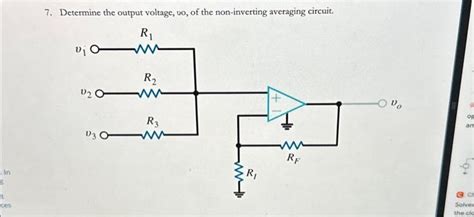 solved 7 determine the output voltage vo of the
