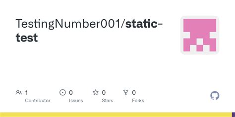 GitHub TestingNumber Static Test