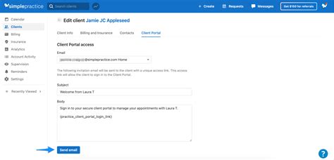 Sending Intake Forms And Documents To Clients Simplepractice Support