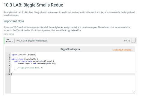 solved 5 14 lab biggie smalls write a program that uses a