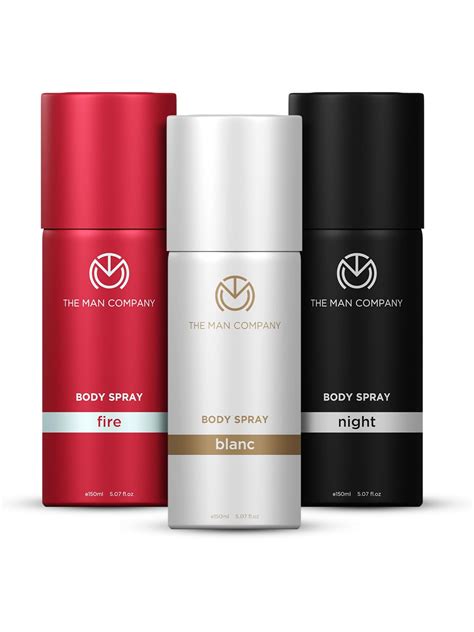 Buy The Man Company Body Spray Combo Pack For Man Blanc Fire And Night