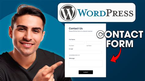 How To Add Contact Form In Wordpress Website Tutorial Youtube