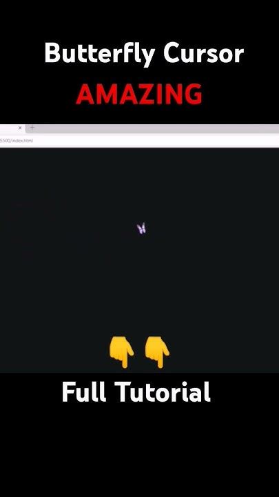 Butterfly Cursor Html Css Javascript Projects Cursor Animation