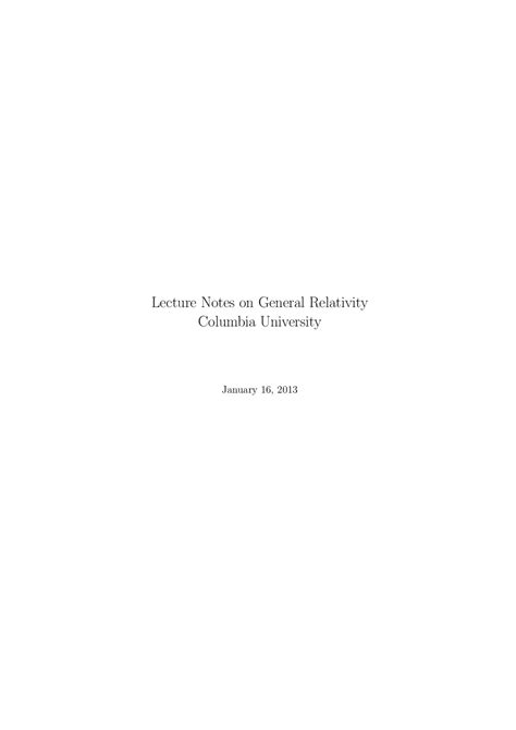 lecture notes on general relativity lecture notes electromagnetism
