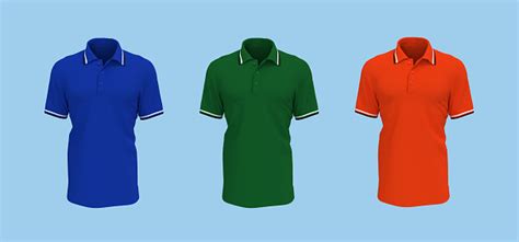 빈 칼라 셔츠 모형 앞 측면 및 뒷면 보기 프린트를위한 티 디자인 프리젠 테이션 0명에 대한 스톡 사진 및 기타 이미지 0명 3차원 형태 공란 Istock