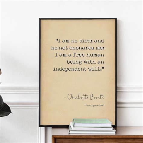 Jane Eyre Quote Poster Print Charlotte Bronte Quote Female