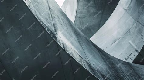 A Detailed Shot Of Interlocking Sleek Concrete Architectural Structures With A Modern Industrial