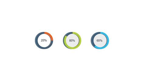 Set Of Three Pie Chart Icons Powerpoint Template Free Download Pikbest