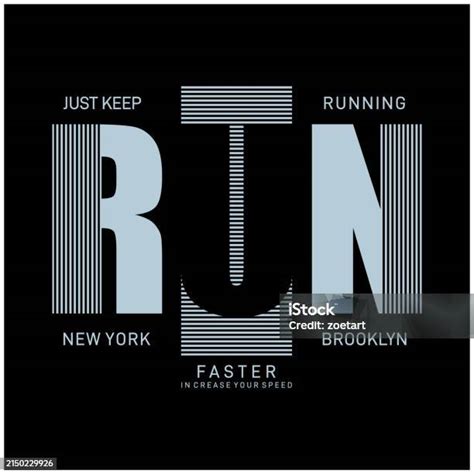 마라톤을 주제로 한 벡터 일러스트 레이 션 뉴욕 시 브루클린에서 달리기 스포츠 타이포그래피 티셔츠 그래픽 포스터 인쇄 실행 배너 전단지 엽서 Faster Than Magic
