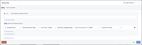 Extract Text From Image Trigger Action