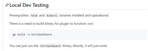 update readme file would be great to update local dev testing