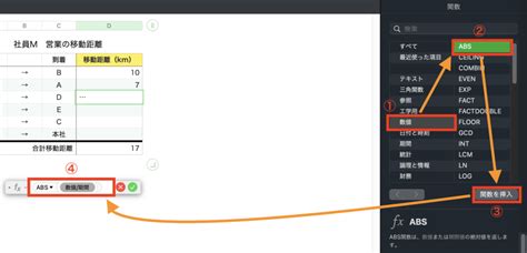 NumbersABS関数の使い方電脳TIMES