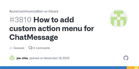 how to add custom action menu for chatmessage · azure communication ui