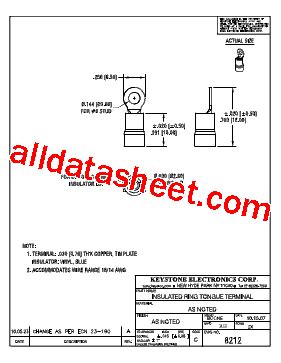 8212 Datasheet(PDF) - Keystone Electronics Corp.
