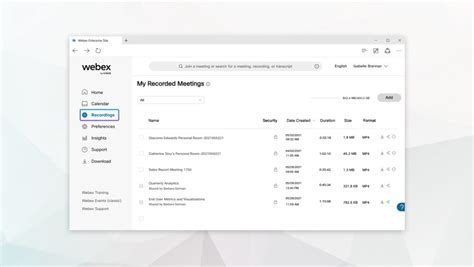 Find Your Webex Recordings
