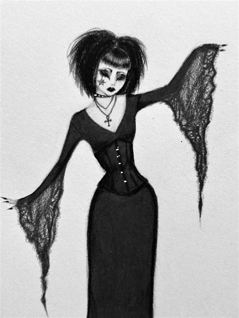 Gothic Art Gothic Drawings Girl Drawing Sketches Goth Art