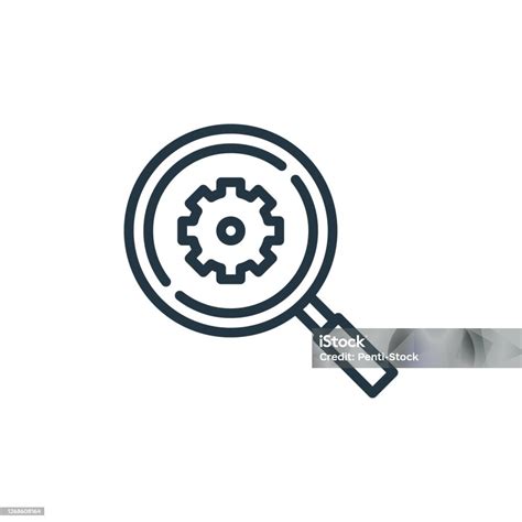 Ilustración De Icono Vectorial De Búsqueda Aislado Sobre Fondo Blanco Esquema Icono De Búsqueda