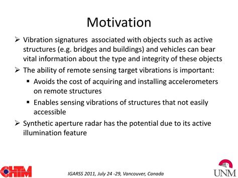 Ppt Demonstration Of Target Vibration Estimation In Synthetic Aperture Radar Imagery