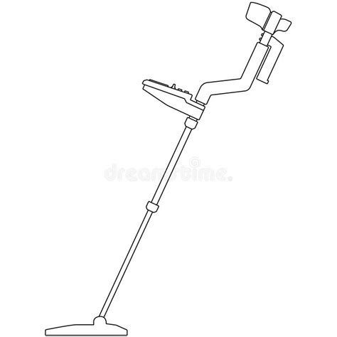 Modern Metal Detector Metal Probe Metal Detector For Jewellery Treasure Hunt Sketch Drawing