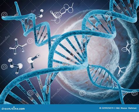 human close up of dna double helix structure stock illustration