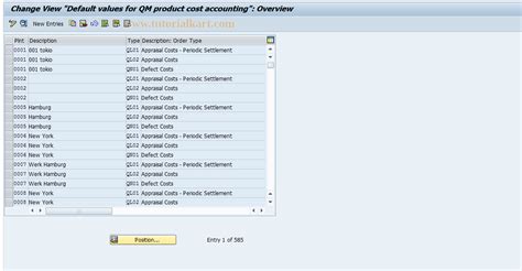 QK SAP Tcode Maintain Specs For Order Type