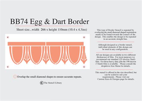 BB EGG DART Stencil Library