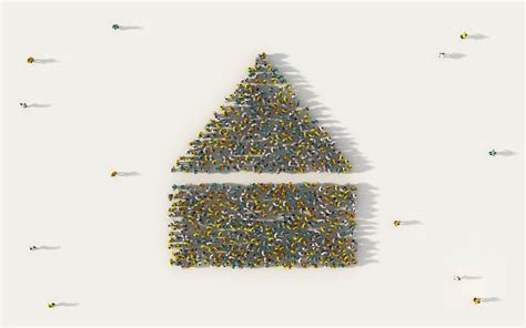 소셜 미디어와 흰색 바탕에 커뮤니티 개념에서 메일 아이콘을 형성 하는 사람들의 큰 그룹 위의 군중 그림의 3d 기호 함께 모여 3차원 형태에 대한 스톡 사진 및 기타 이미지