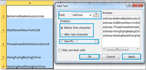 How To Add Strings Of Text To Multiple Cells In Excel