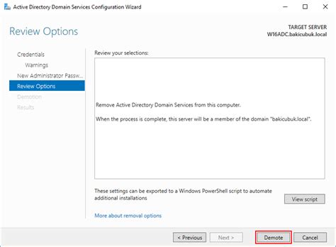 windows server 2016 additional domain controller kaldırma