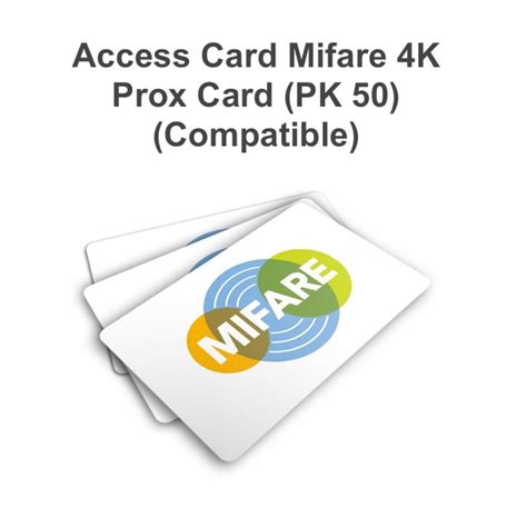ACCESS CARD MIFARE 4K COMPATIBLE CHIP PROX CARD PK 50 Doculam