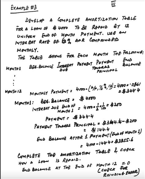 Amortization Table Problem Example Cabinets Matttroy
