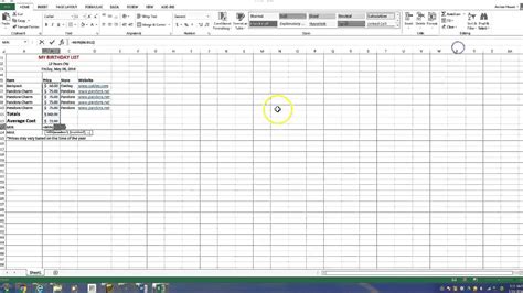 Excel Template For Birthday List At Lee Porter Blog