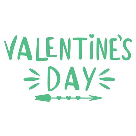 Ручной рисунок надписи день святого валентина с сердечками рукописный каллиграфический текст