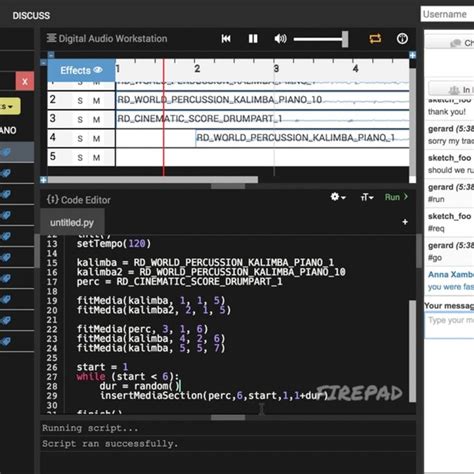 Screenshot Of The Proof Of Concept Prototype Of Earsketch With A Download Scientific Diagram
