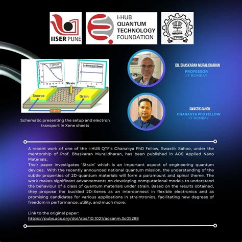Bhaskaran Muralidharan On Linkedin Our Work On 2d Straintronics