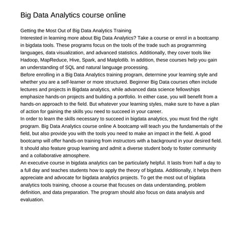 Big Data Analytics Course Onlinejmbacpdfpdf Docdroid
