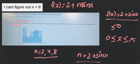 Unless Specified All Approximating Rectangles Are Assumed To Have The Sa