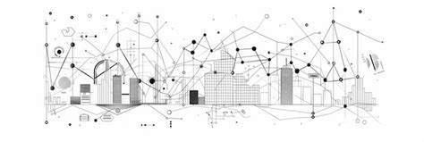 Abstract Cityscape A Digital Representation Of Urban Interconnectivity