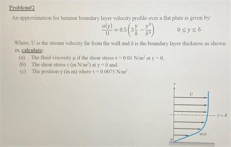 solved problem 2 у уз an approximation for laminar boundary