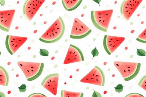 Watermelon Backgrounds Pattern Fruit Premium Ai Generated Image