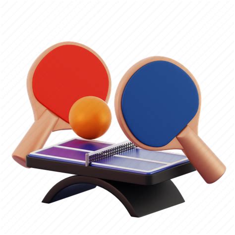 Playing Table Tennis Action Activity Athlete Athletic 3d