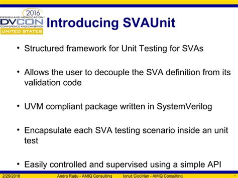 systemverilog assertions verification with svaunit dvcon us 2016