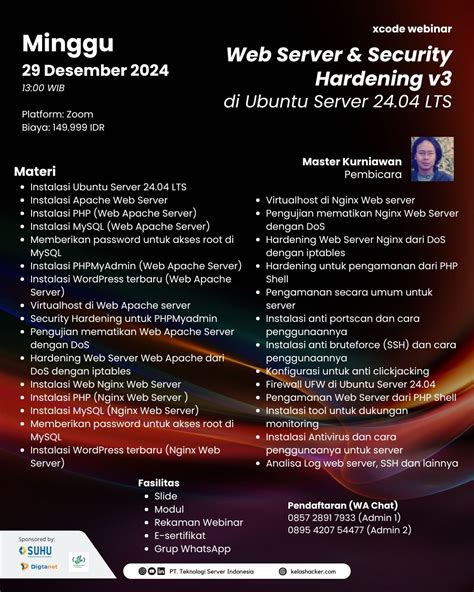 Master Kurniawan On Linkedin Webinar X Code Web Server And Security Hardening V3 Di Ubuntu