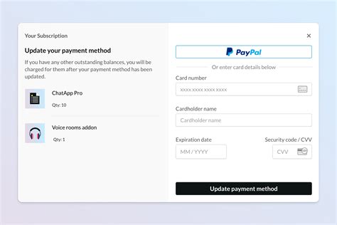 Update Payment Details Paddle Developer
