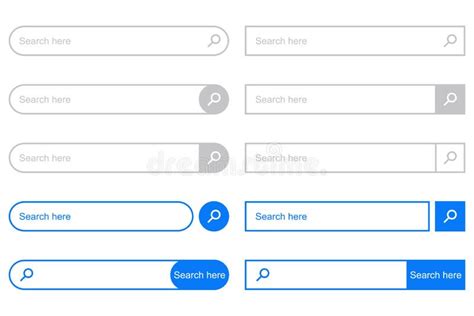 Search Bar For UI Set Of Elements For Design Interface Of Website Vector Stock Vector