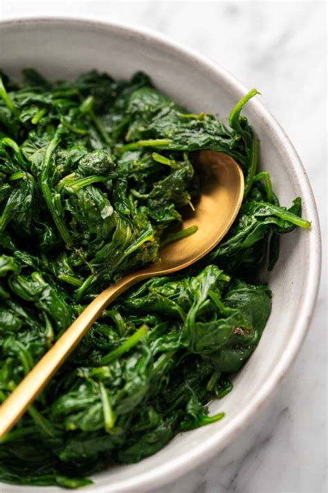 Steamed Spinach Food Faith Fitness