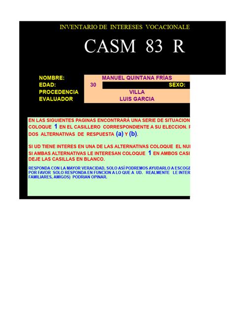 Test Casm 83 R 2003 Pdf Publicidad Business
