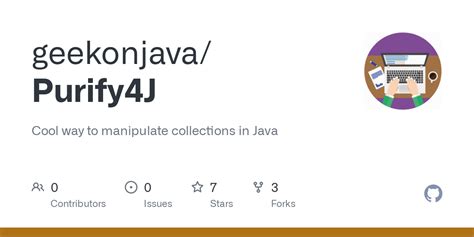 GitHub Geekonjava Purify4J Cool Way To Manipulate Collections In Java