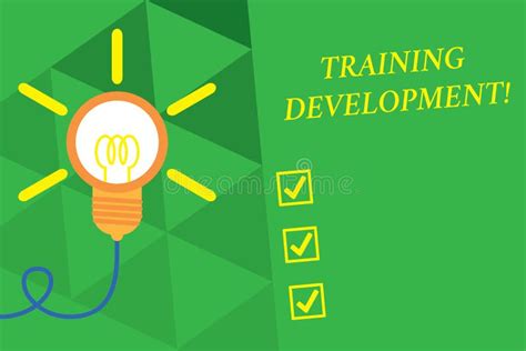 word writing text training development business concept for learn and