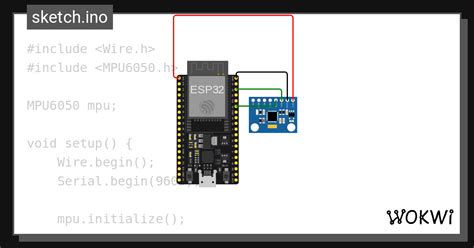 Gyro Sensor Wokwi Esp32 Stm32 Arduino Simulator